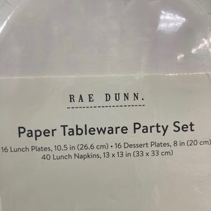 Rae Dunn | Dining | Rae Dunn Paper Tableware Set | Poshmark